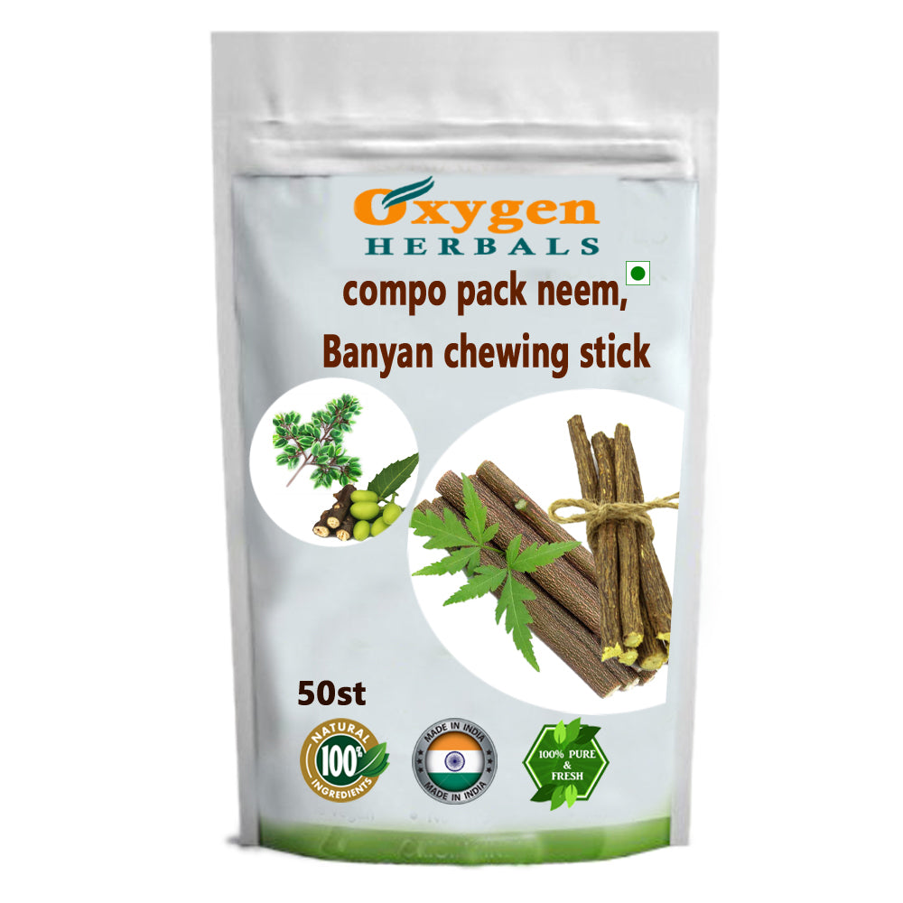 Oxygen Herbals Neem And Banyan Chewing Stick ( 25+25 )– Orgoshops